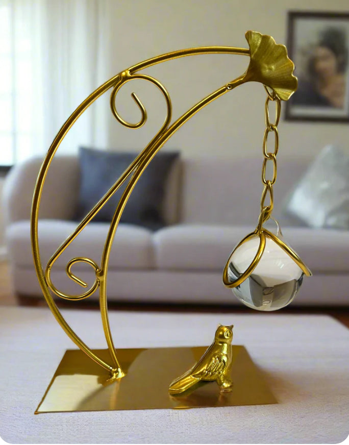 Metal Sparrow Crystal Ball Hanging For Decoration – Citystoree.pk
