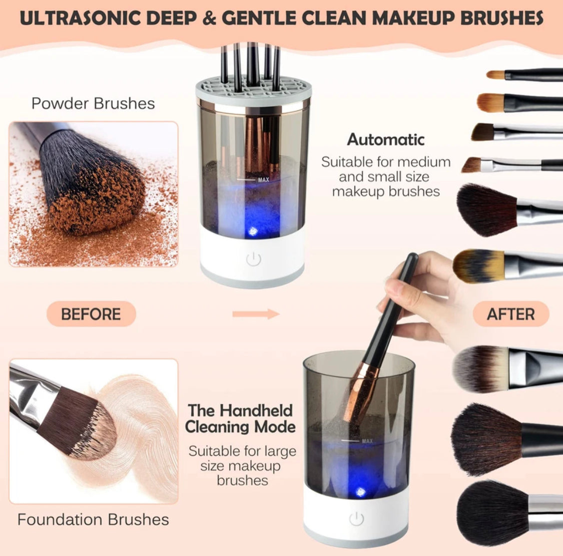 Automatic Makeup Brushes Cleaner Cleaning Machine – Citystore.pk
