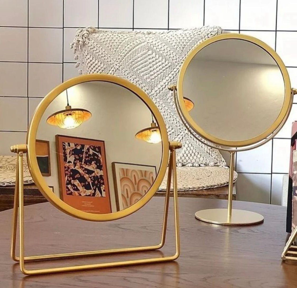New Round Mirror Aesthetic Metal Table Mirror – Citystore.pk